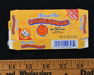 [ 2008 Ferrara Pan - ORANGE Head Candy Box - Lemonhead RETIRED Brand ...