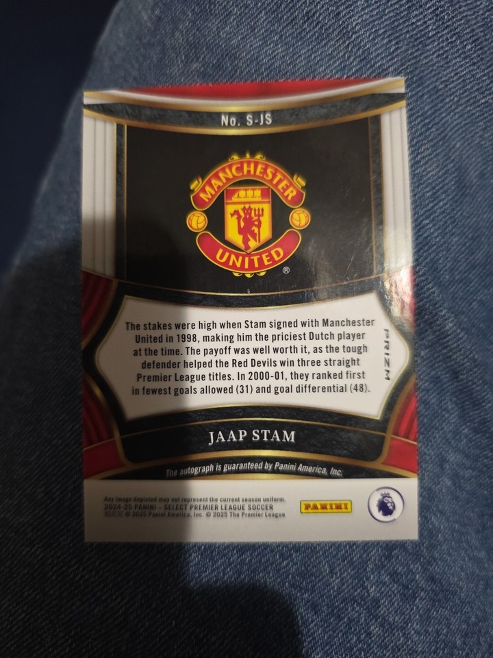 2024-25 Select Premium League Signatures Blue Pulsar JAAP STAM Auto | eBay