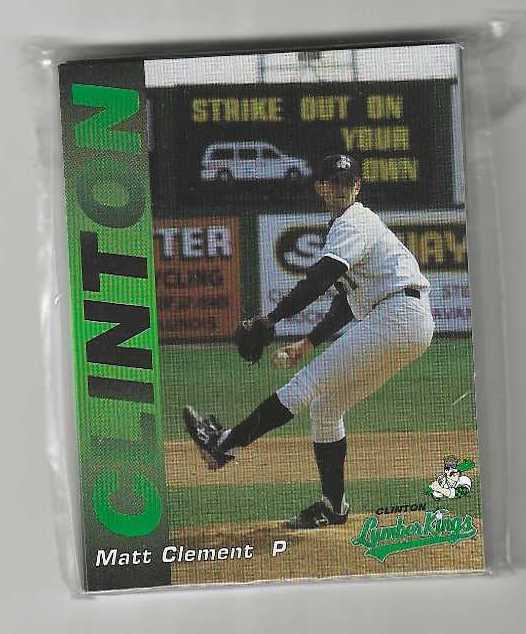 1996 MATT CLEMENT BGS 9.5 CLINTON LUMBERKINGS TEAM SET 29 CARDS ...