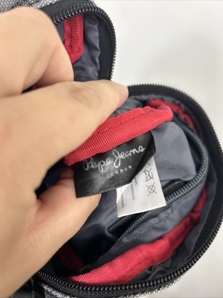 Pepe Jeans London Small Crossbody Bag Gray Polyester Adjustable Strap ...