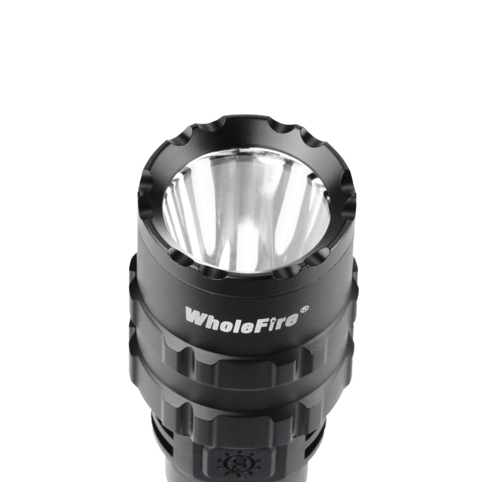 500000 Lumens Rechargeable LED Flashlight Tactical Gun Mounted Light ...