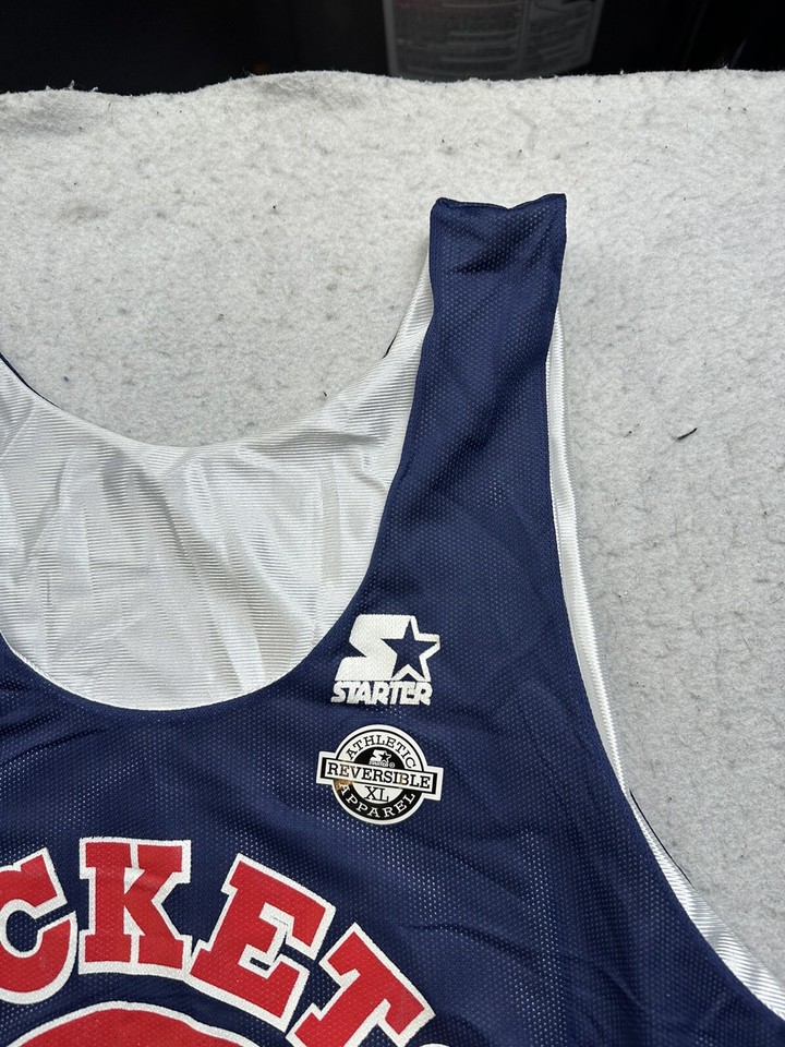 Vintage Deadstock Starter Houston Rockets Reversible Basketball Jersey ...