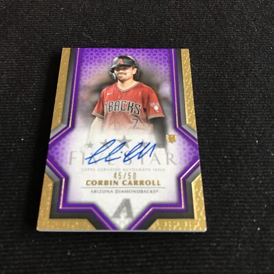 CORBIN CARROLL 2023 TOPPS FIVE STAR ROOKIE AUTOGRAPH AUTO PURPLE 45/50 ...