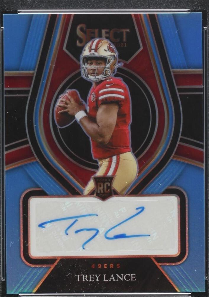 2021 Panini Select - Rookie Signatures Trey Lance #RS-TLA Light Blue ...