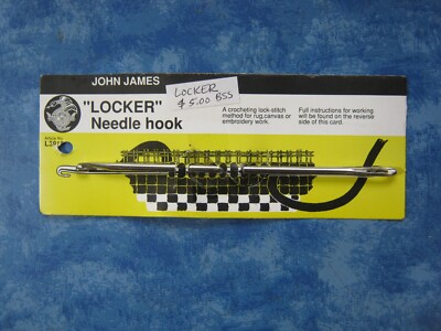 JOHN JAMES LOCKER NEEDLES HOOK 6" FOR RUG, CANVAS, EMBROIDERY NIP H | eBay