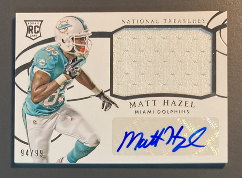 MATT HAZEL 2014 PANINI NATIONAL TREASURES NFL ROOKIE JERSEY AUTOGRAPH ...