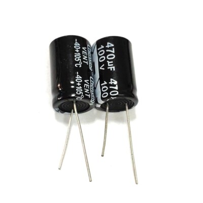 2PCS 470uF 100V 470MFD 100Volt Electrolytic Capacitor 16mm×25mm Radial ...