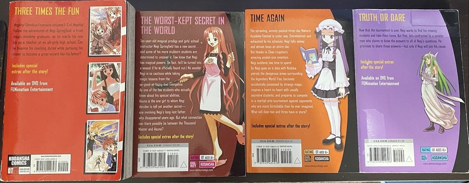 Negima! manga lot volumes 1-3, 8, 10, 28 | eBay
