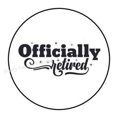 30 OFFICIALLY RETIRED ENVELOPE SEALS LABELS STICKERS PARTY FAVORS 1.5 ...