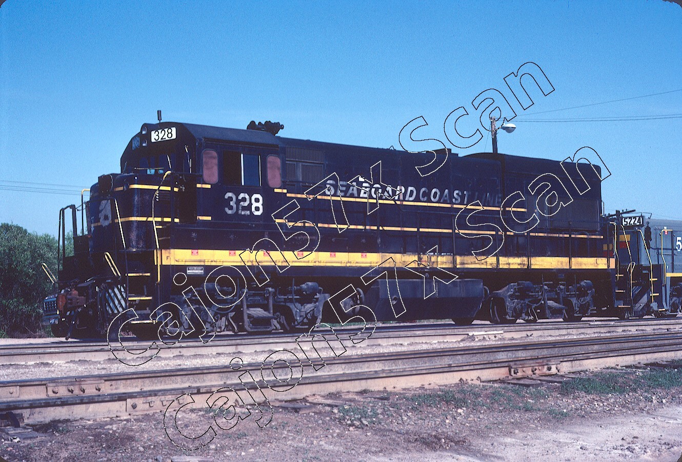 Original Slide- SCL Seaboard Coast Line U18B 328 At Mulberry, FL. 3/85 ...