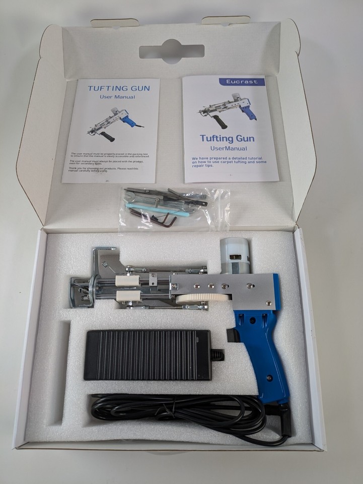 Tufting Gun Cut Pile and Loop Pile 2 in 1 Electric Rug Gun Starter Kit ...