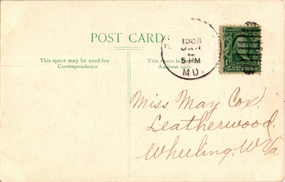 Garrett Bridge, Druid Hill Park, Baltimore, Maryland postcard. Hand ...