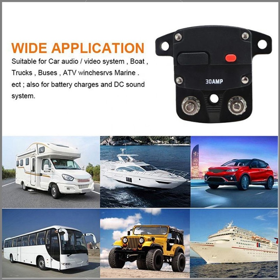 For DC 12V 48V 300 Amp Manual Reset Circuit Breaker Waterproof for ...