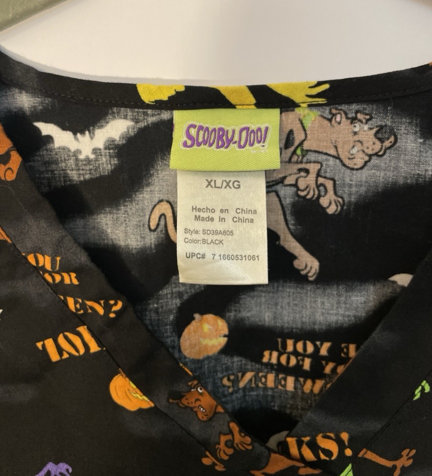 Scooby Doo Scrub Top Cartoon Character Halloween Medical Uniform Nurse ...