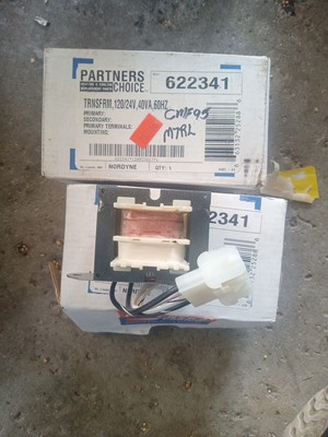 (2) NORDYNE/PARTNERS CHOICE 622341 REPL, TRNSFRM, 120/24V, 40VA, 60HZ ...
