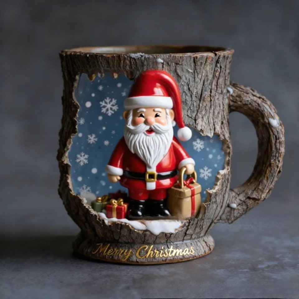 Unique Christmas Mugs Collection with Tree Trunk Style for Holiday Use ...