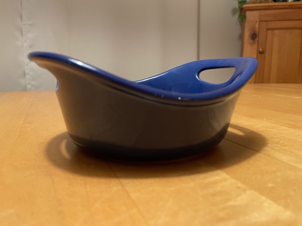 Rachel Ray Cobalt Blue Cute 12 Ounce Round Baking Casserole Dish ...
