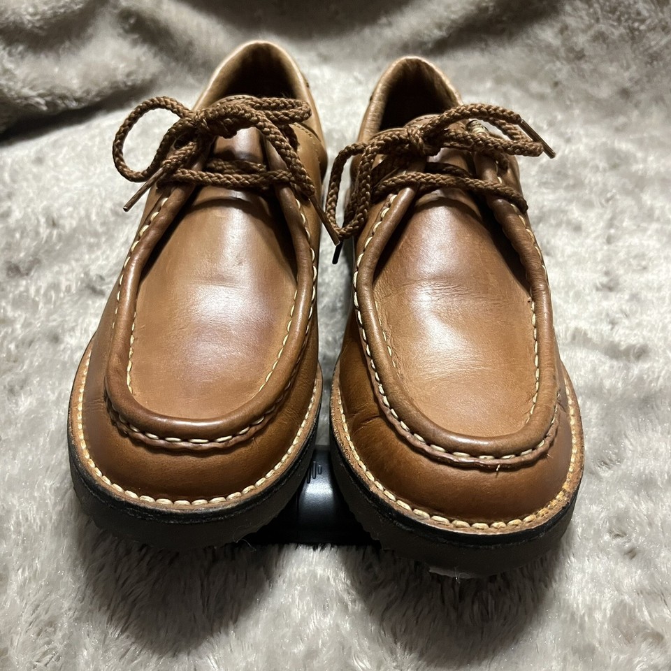 Rockport Brown Leather Lace Up 2 Eyelet Classic Boat Shoes 1961 ...