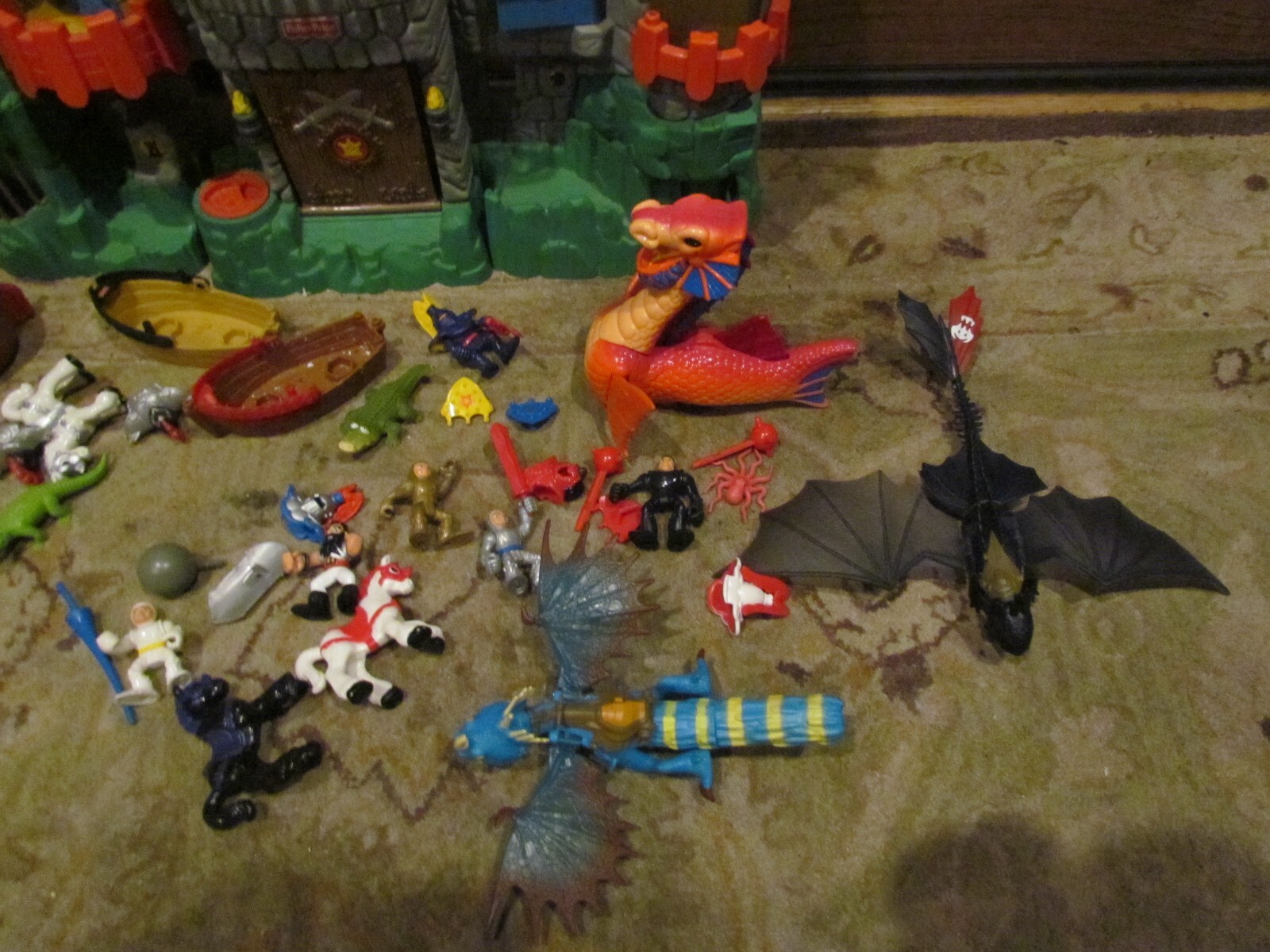 Fisher Price Eagle Talon Castle Dragons Figures Boats Horses | eBay
