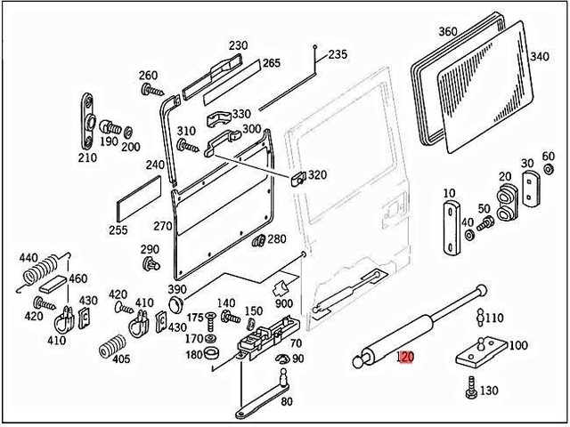 MERCEDES BENZ 4639800164 Genuine OEM Factory Original Lift Cylinder for ...