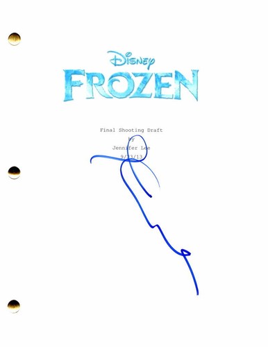 Idina Menzel Signed Autograph Frozen Full Movie Script - Elsa Wicked ...
