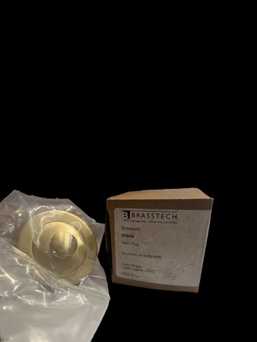 Brasstech 270/04 Bath Plug Lift & Turn Style Bath Plug in Satin Brass ...