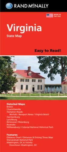 Rand Mcnally Easy to Read Folded Map: Virginia State Map by Rand ...