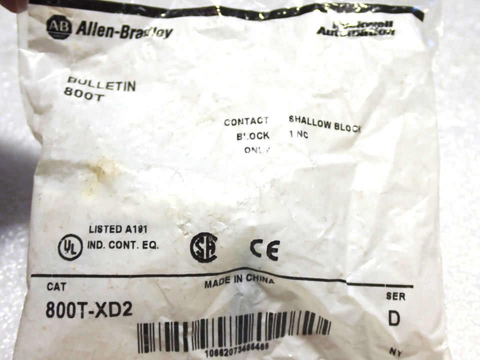 800T-XD2 CONTACT BLOCK SER D ALLEN BRADLEY LOT OF [1] NEW | eBay