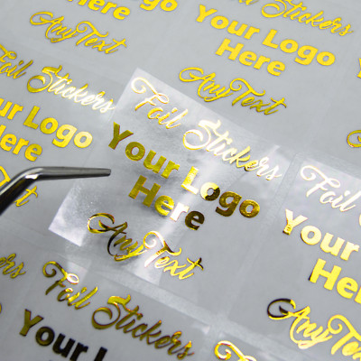 Transparent Square Clear Logo Sticker Personalised Custom Printed ...