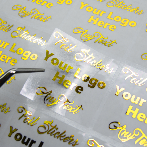 Transparent Square Clear Logo Sticker Personalised Custom Printed ...