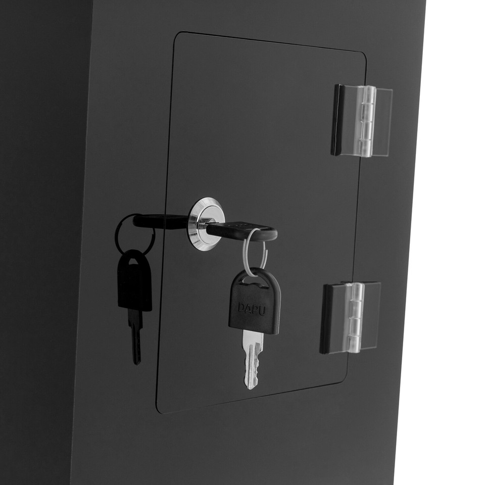 Black Donation Box with Lock Ballot Box with Sign Holder Suggestion Box ...