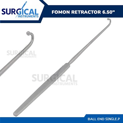 FOMON Retractor 6.50" (16.5cm) Ball End Single Prong Stainless German ...