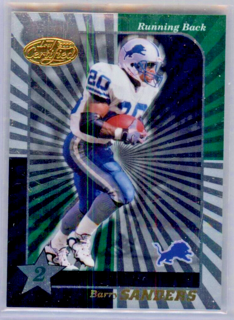 2000 Leaf Certified Leaf 2 Star Green Barry Sanders #116 DETRIOT LIONS | eBay