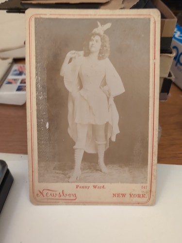 Fanny Ward Cabinet Card Newsboy Tobacco New York 1894 #547 | eBay