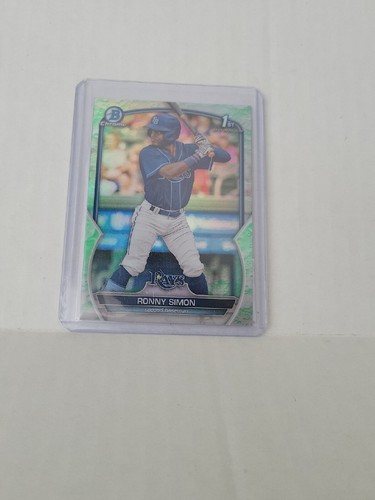Ronny Simon 2023 1st Bowman Chrome Baseball Lunar Glow Refractor #BCP ...