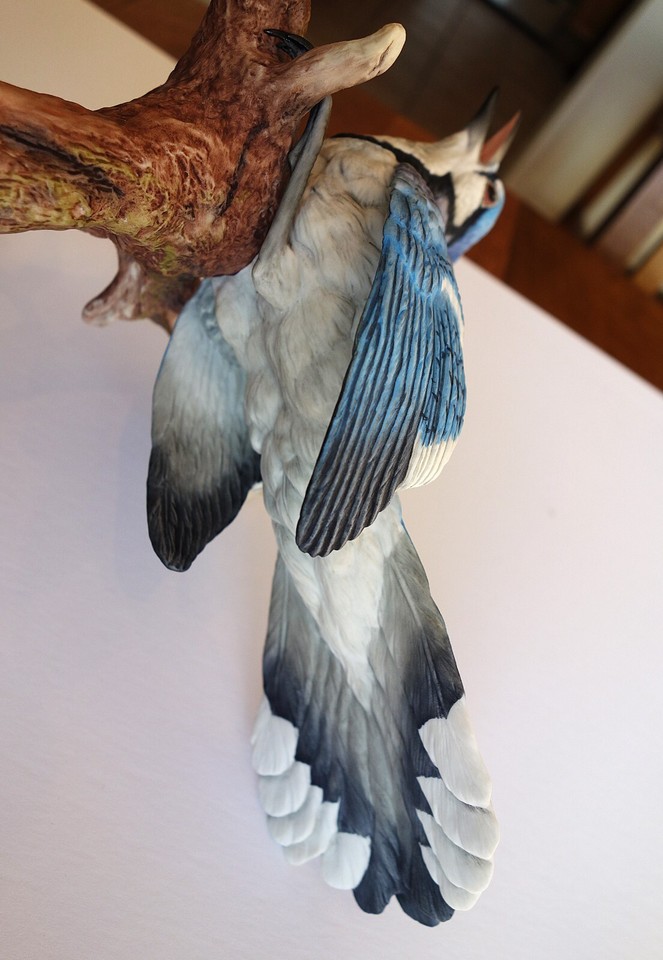 Boehm Porcelain Blue Jay, 9.5 inches tall and long, 7 inches deep ...