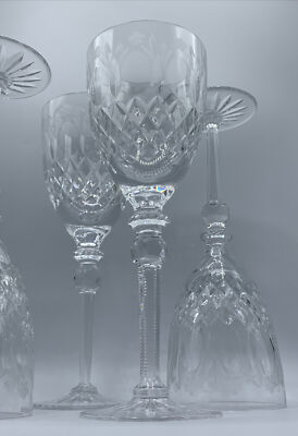 Rogaska GALLIA Cut Crystal Wine Glass Stemware 9.25"x3.5” Water Goblet ...
