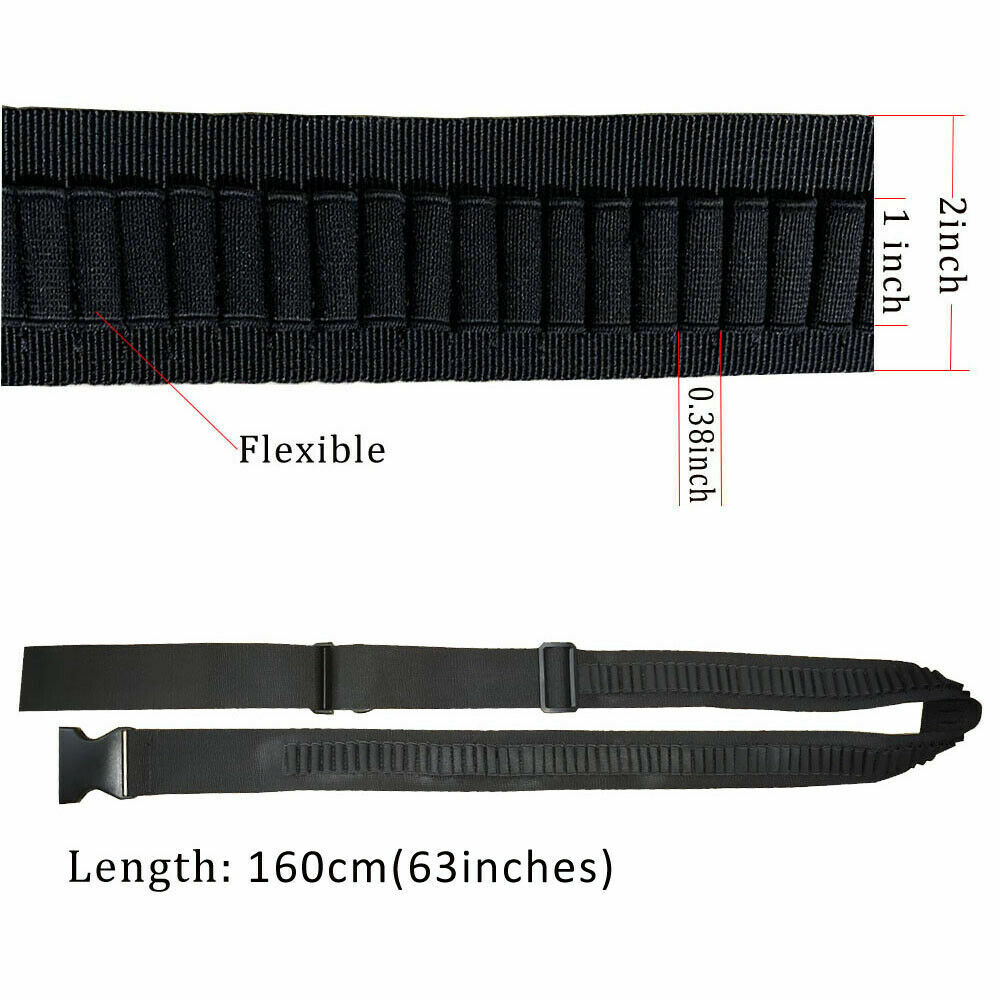 100 Round Rifle Bullet Cartridge Bandolier Belt Sling Shell Holder .22 ...