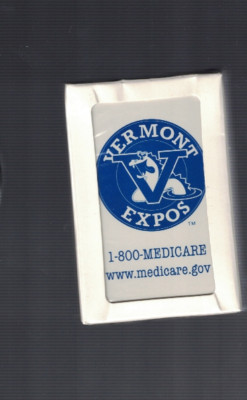 Vermont Expos Minor League Baseball MEDICARE SGA Playing Cards | eBay