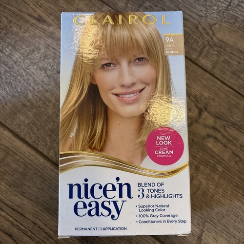 Clairol Nice 'n Easy Permanent Hair Color #9A LIGHT ASH BLONDE - In Box ...