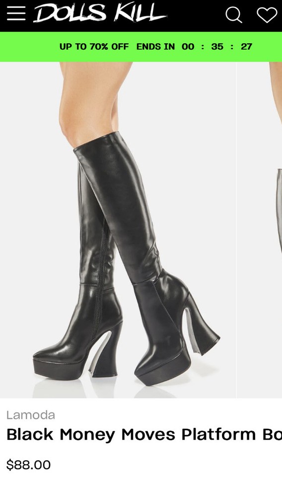 Lamoda MONEY MOVES Boots US8 Black | eBay