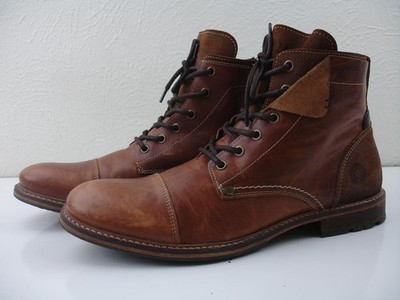 Men's 12 M Bullboxer Kelden Brown Cap-Toe Ankle Boots Lavorazione ...
