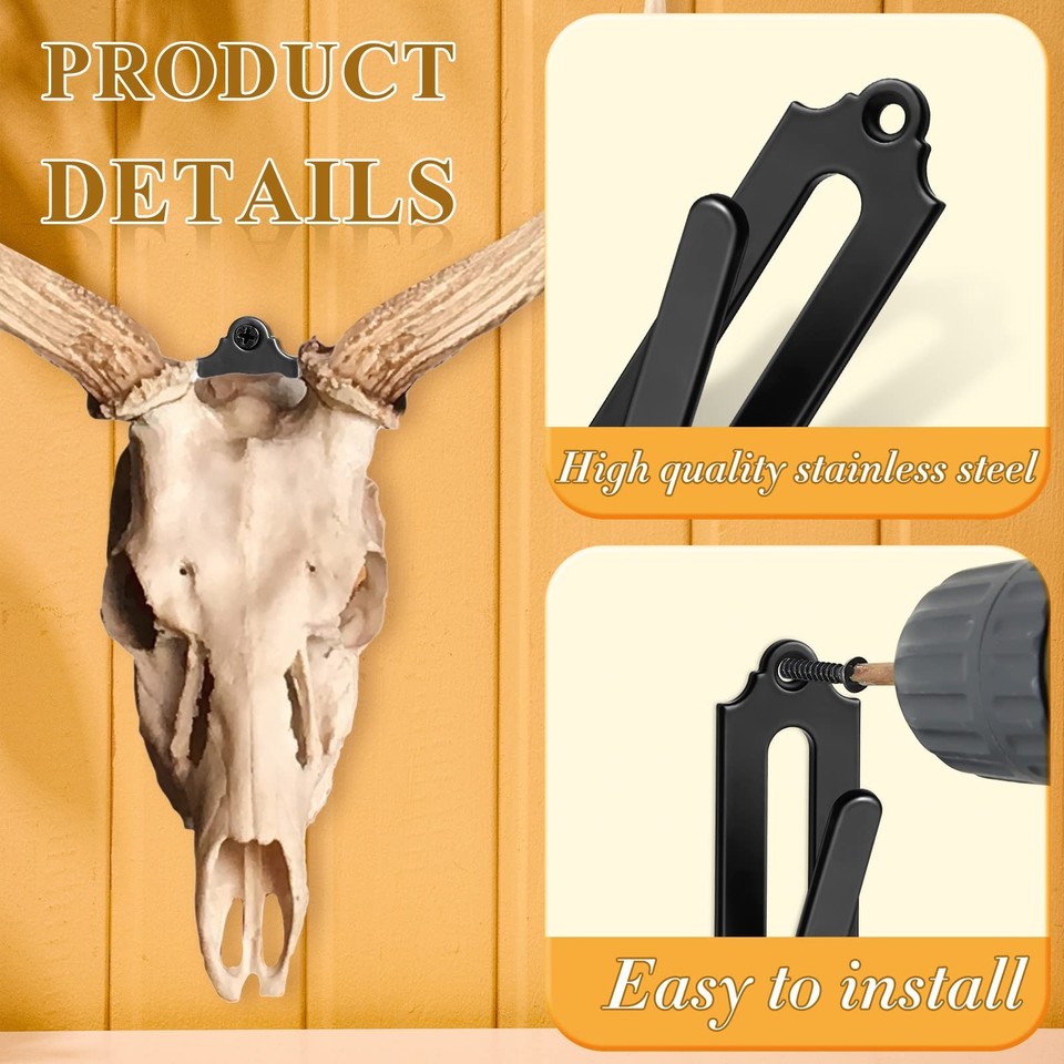 12 Pack European Style Mount Skull Hanger Deer Skull Hangers Euro Wall ...