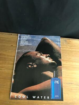 1996 VINTAGE 8X11 PRINT Ad FOR Davidoff Cool Water COLOGNE MALE MODEL ...