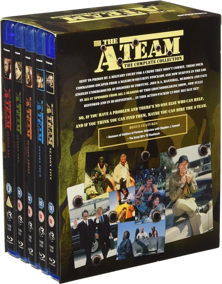 THE A TEAM COMPLETE COLLECTION Blu-ray BOX SET 22 DISCS Original UK ...