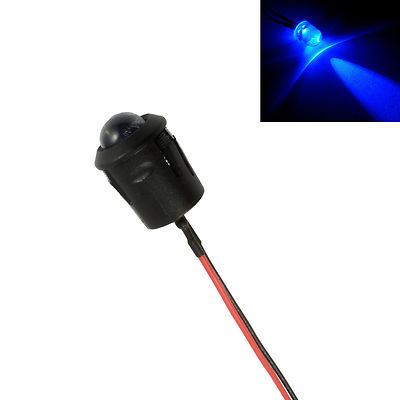 Blue Flashing Pre Wired 10mm LED + Bezel Holder Light Lamp 12V | eBay ...