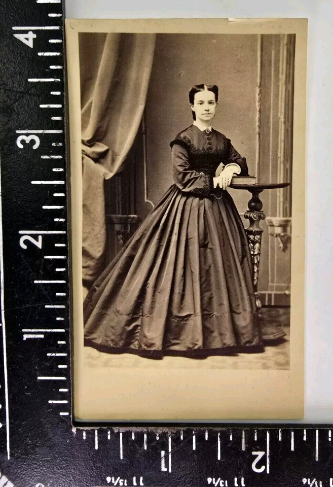Antique CDV Photo Beautiful Young Victorian Woman Full Penabert Paris ...