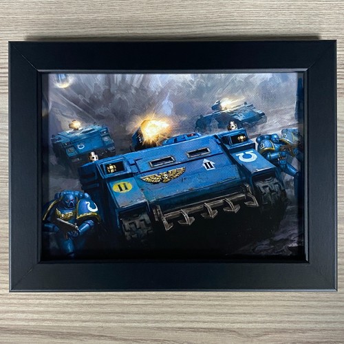 ULTRAMARINES FRAMED ART SPACE MARINES RAZORBACK RHINO WARHAMMER 40,000 ...
