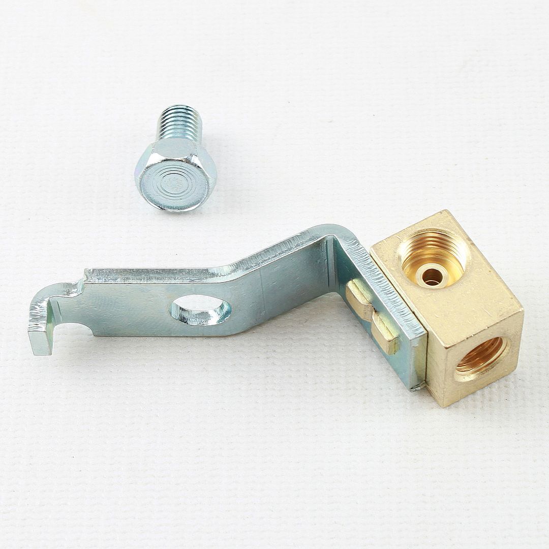 56 57 Chevy Left Drivers Side Front Brake Line Brass Junction Block ...