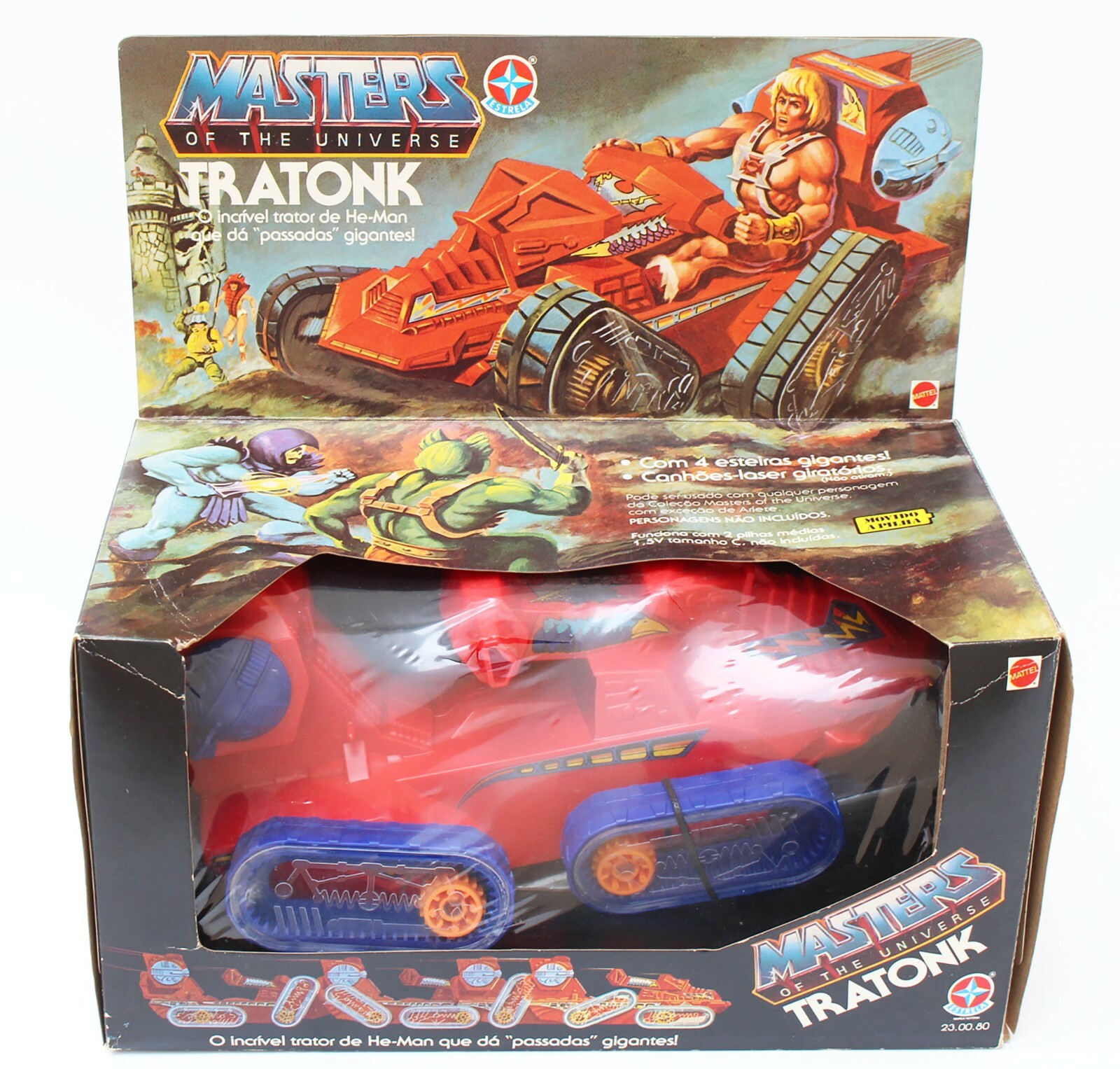 Vintage MOTU Attak Trak Brasil Estrela MIB Tratonk Masters Of The ...